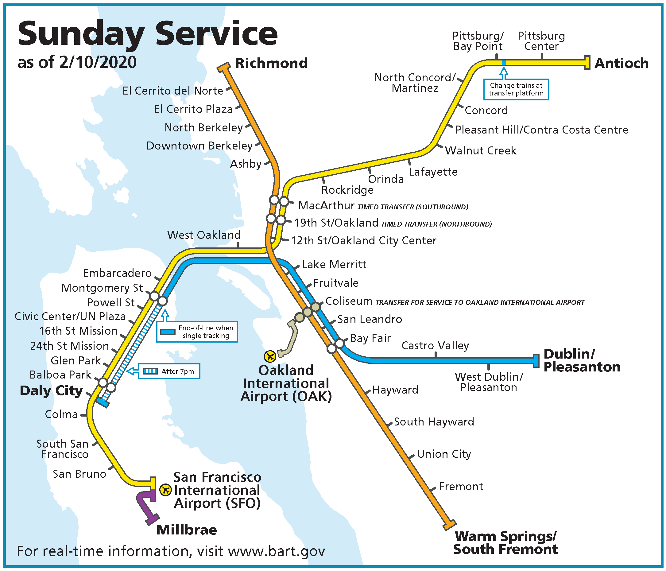 BART Schedule Change Begins February 10 2020 Bay Area Rapid Transit BART Schedule Change Begins February 10 2020 Bay Area Rapid Transit